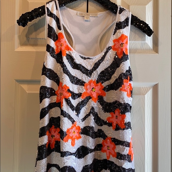 Boston Proper | Tops | Fabulous Boston Proper Sequin Floral Racer Back ...